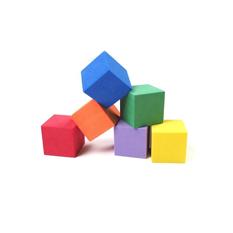 2020 1 inch 102pcs EVA Foam building block 6 Color Square Cubes ...