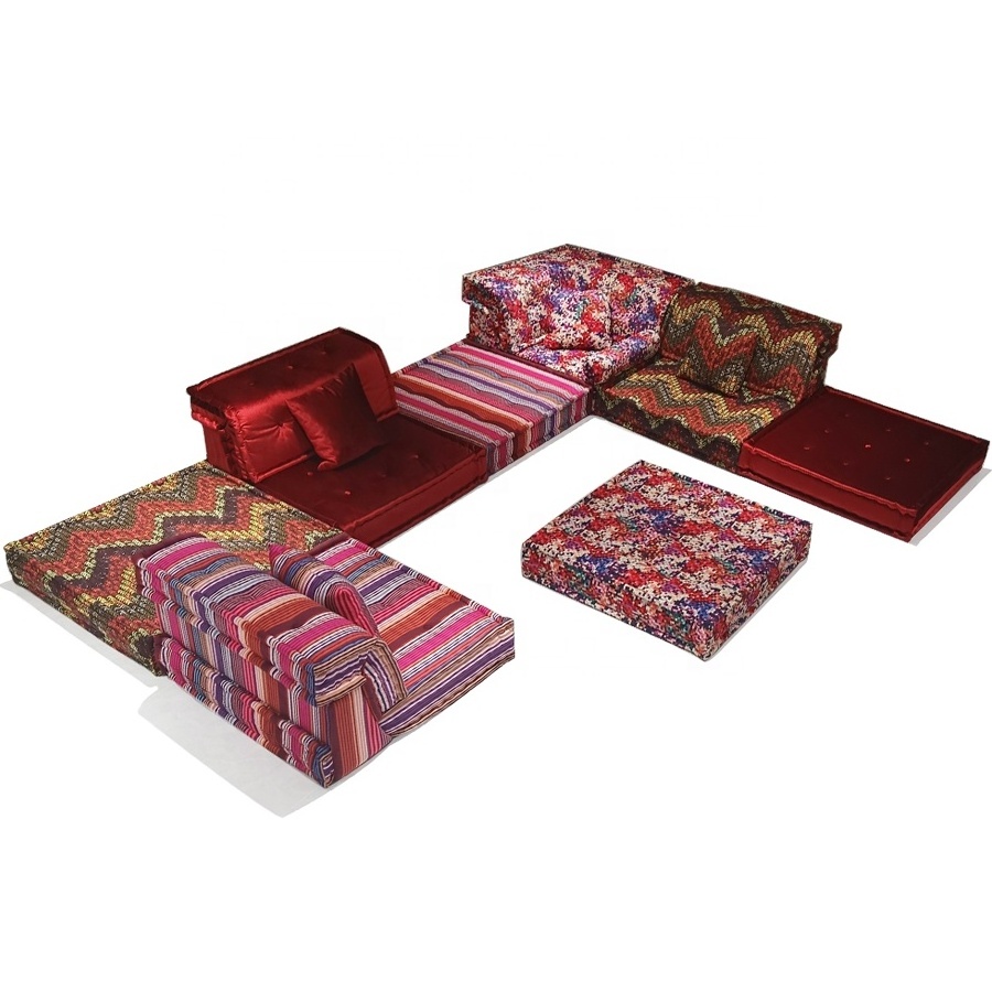 Beautiful fabric comfortable modular majlis arabic floor sofa majong ...