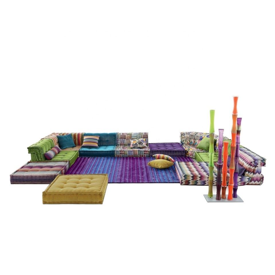Beautiful fabric comfortable modular majlis arabic floor sofa majong ...