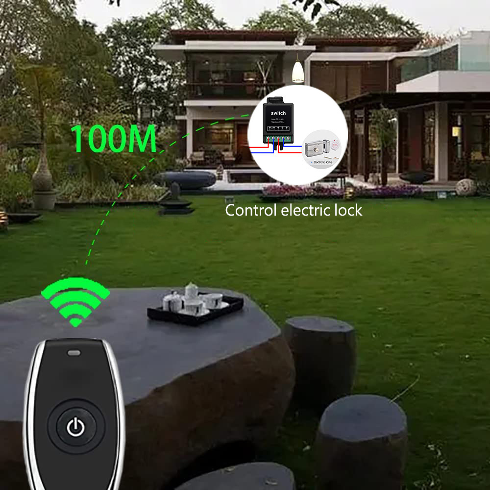 Mini 5v Relay Wireless Rf Receiver on off 433mhz Remote Control 12v Dry ...