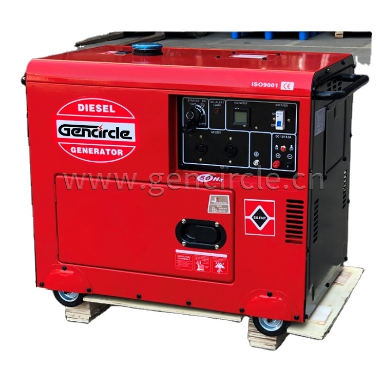 Small Single Cylinder Diesel Generator 3kw 5kw 6kw 7kw With Wheels ...