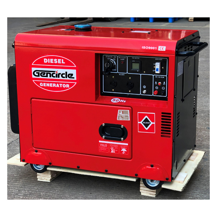 Small Single Cylinder Diesel Generator 3kw 5kw 6kw 7kw With Wheels ...