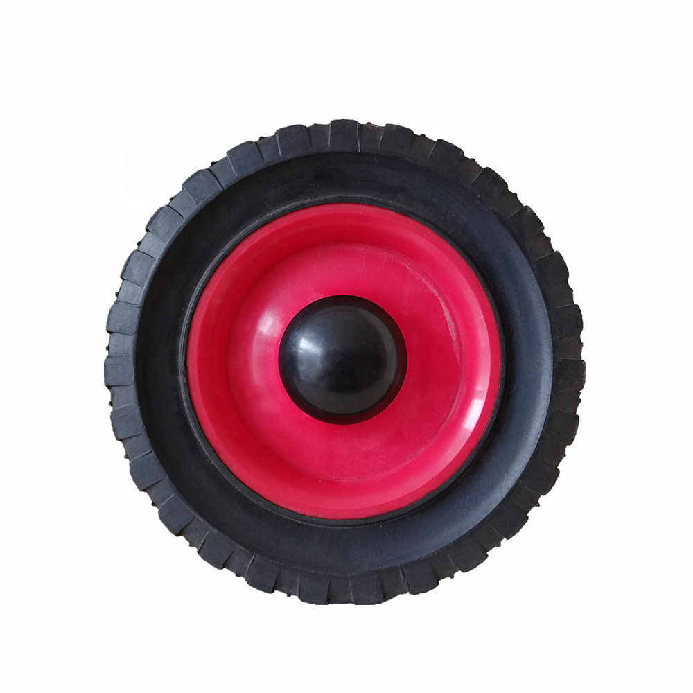 6 inch solid rubber lawn mower wheel, garden trolley cart wheel, hand ...