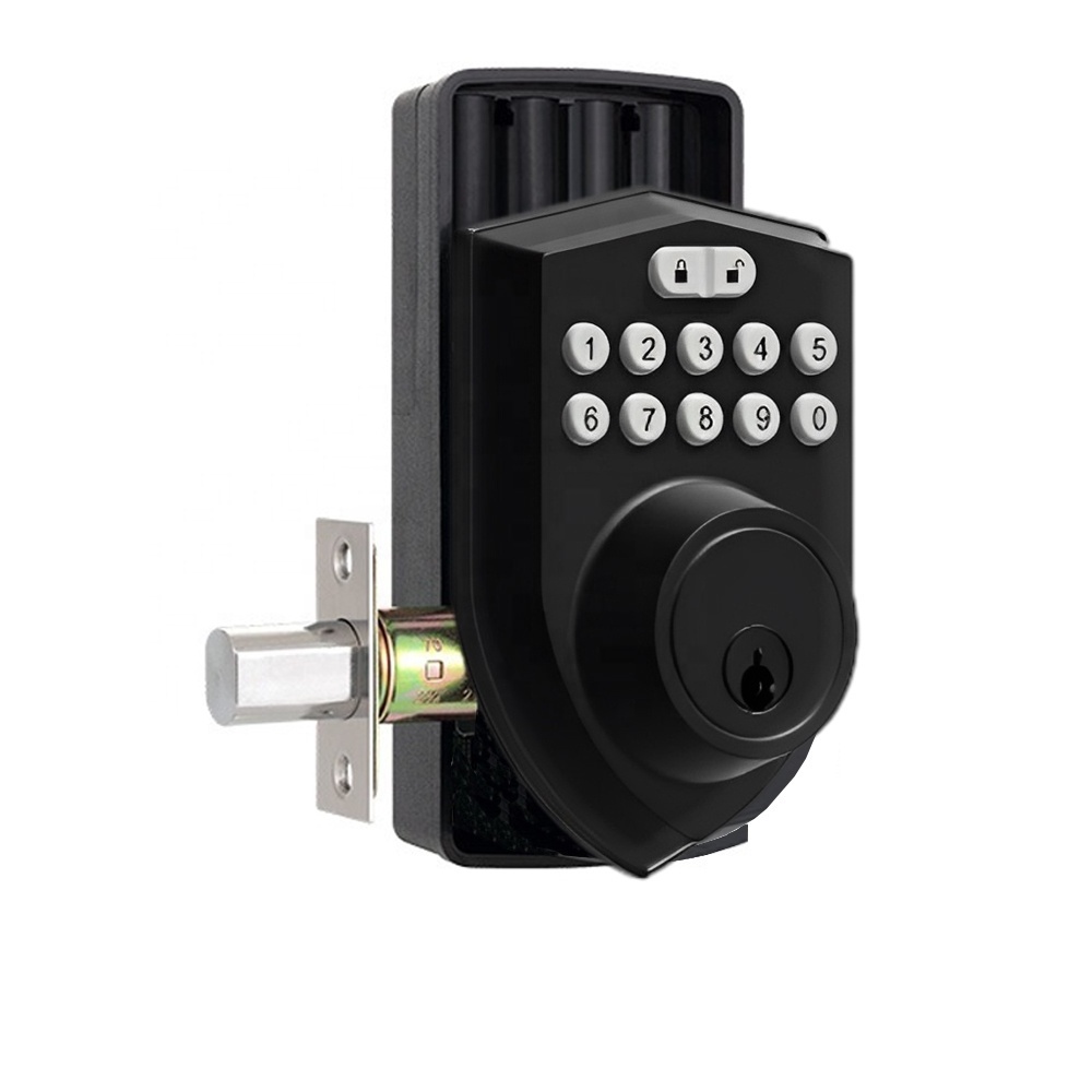 Electronic Deadbolt Smart Lock with 53 Passwords Large Button Easy ...