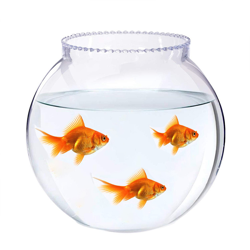 New style Glass Goldfish Tank Bowl Clear Round Gallon Glass Fish Vase ...