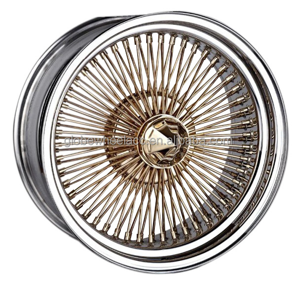 Lowrider Wire Wheels 14 X 7 Reverse, 100 Spoke with 2 Ear Knock off ...