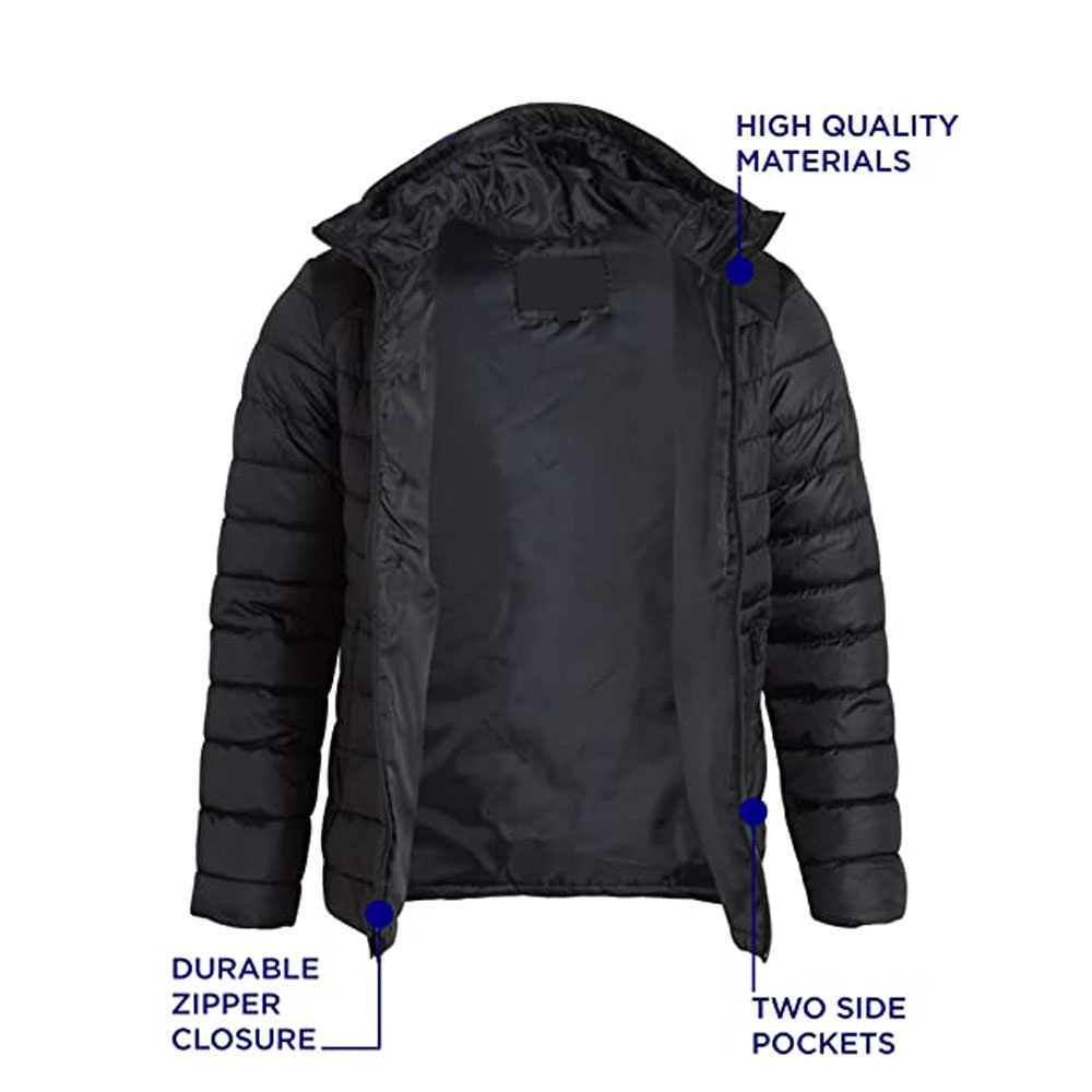 Men Quilted Bomber Bubble Jacket Coat Top Quality Puffer Coat Long Down ...