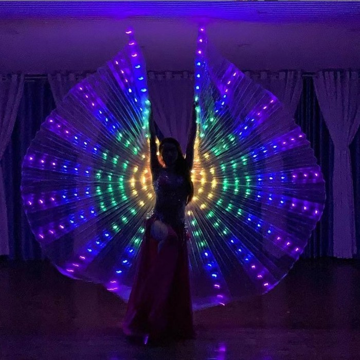 Led glow fairy dancing wings glowing light up Cape flashing dresses for ...