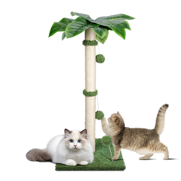 Wooden scratching post wholesale green palm tree scratch column for ...