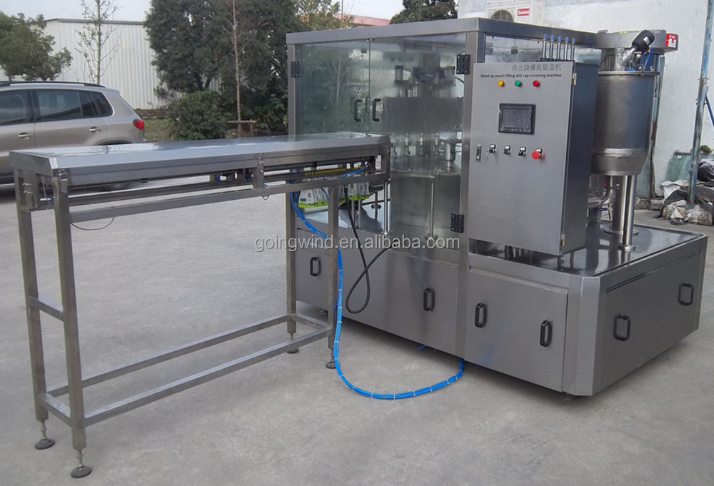 Automatic yogurt stand up pouch filling sealing packing machine auto ...