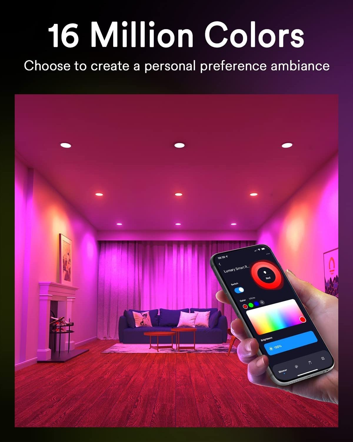 Factory Price TUYA Smart Dimmable RGBW Downlight 6 Inch Ultra-Thin LED ...