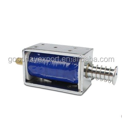 1264 DC 12V 3A 20mm stroke opening and closing magnetic lock push pull ...