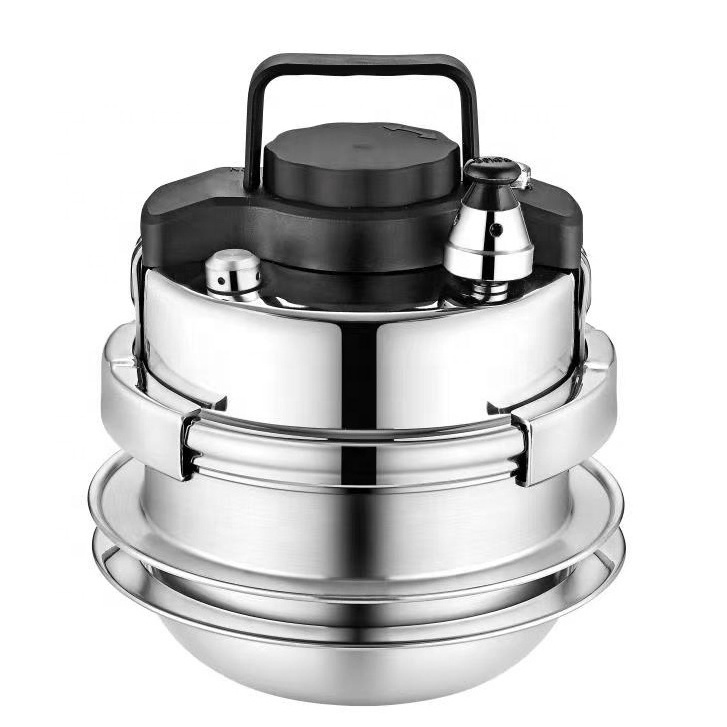 Mini instant quick high pressure cooking stainless steel prestige gas ...