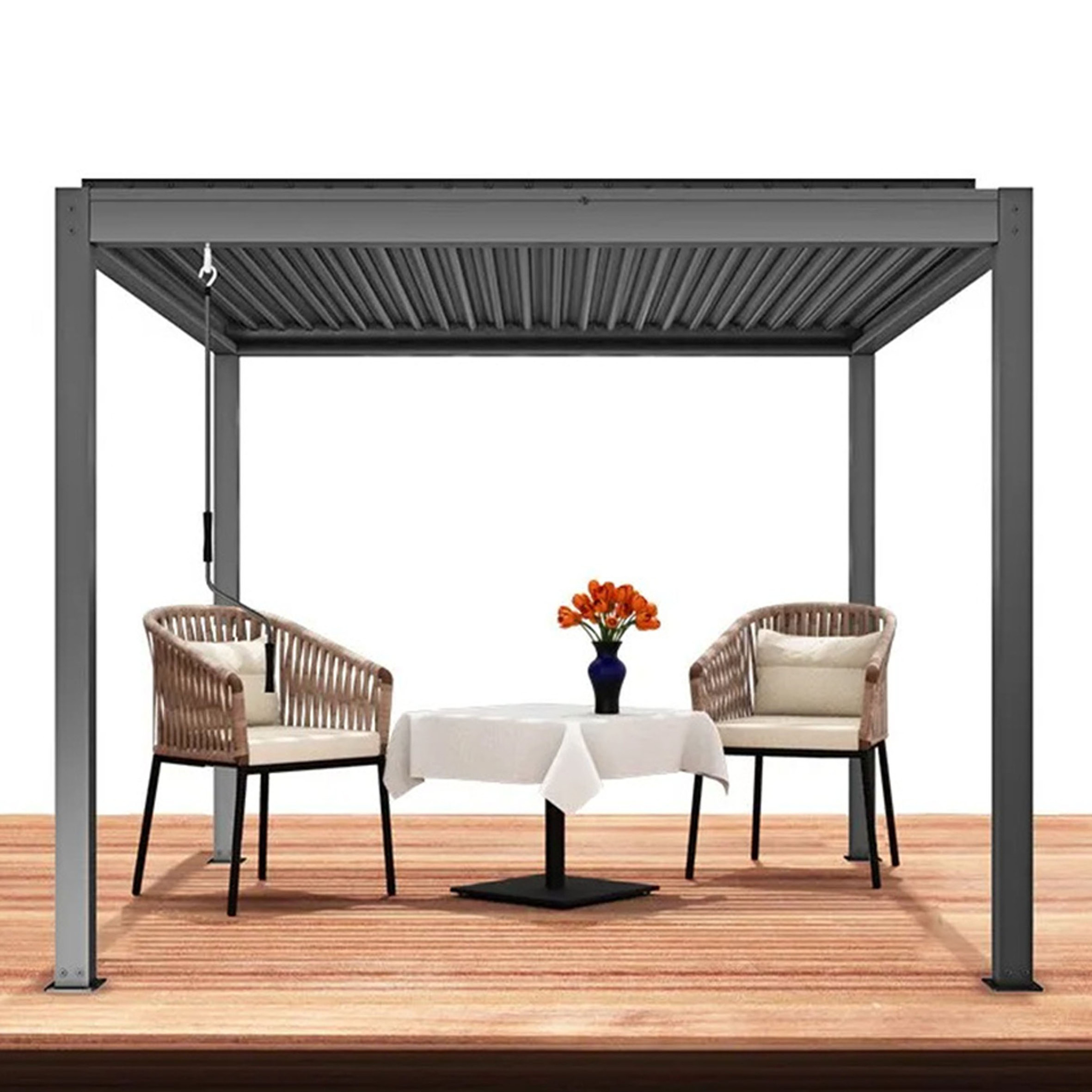 Electric Waterproof Automatic Louver Pergola 4,X 450 Outdoor Aluminum ...