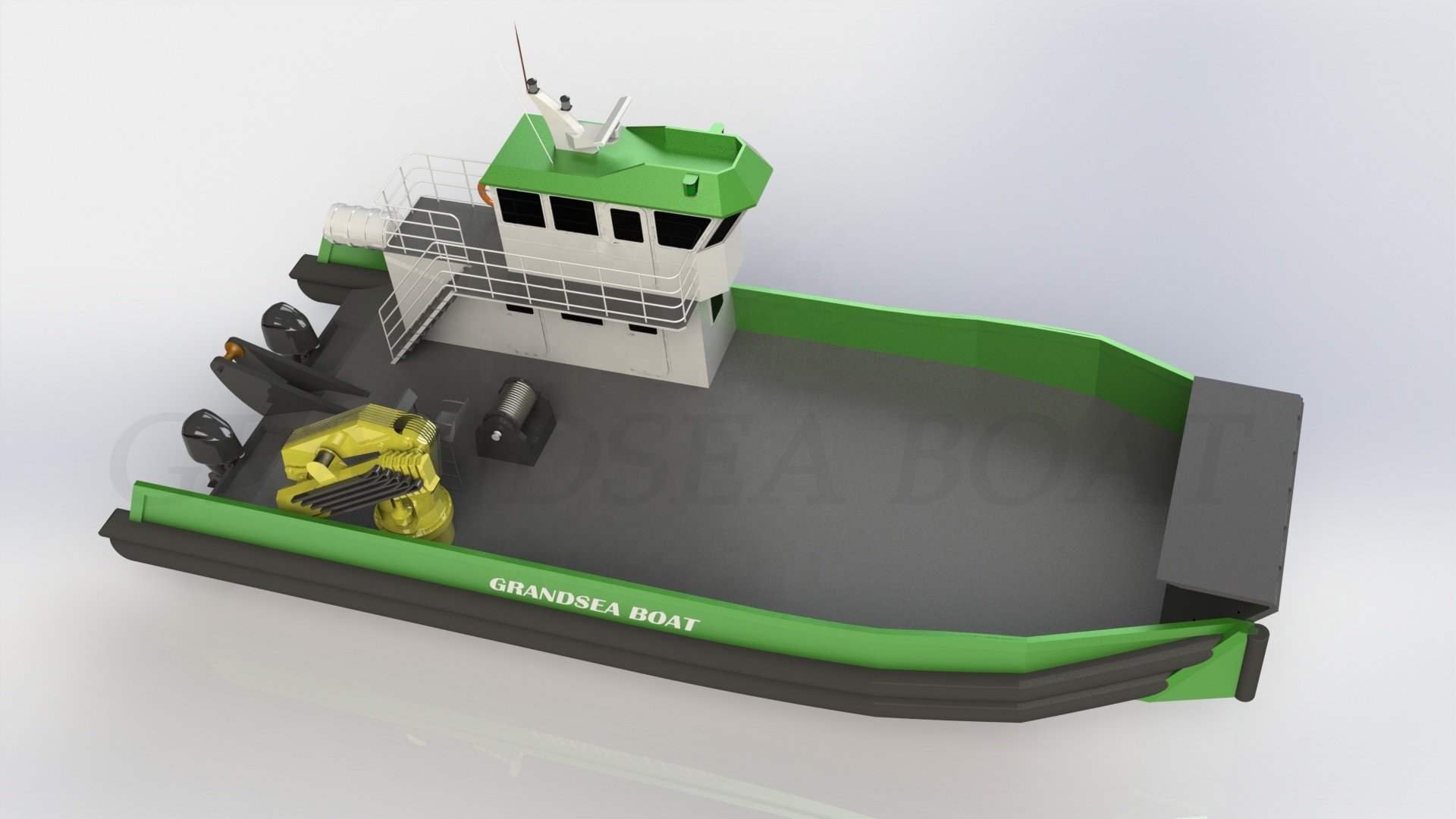 Grandsea 18m Aluminum Small Work Barge Boat for sale | Bestsuppliers.com