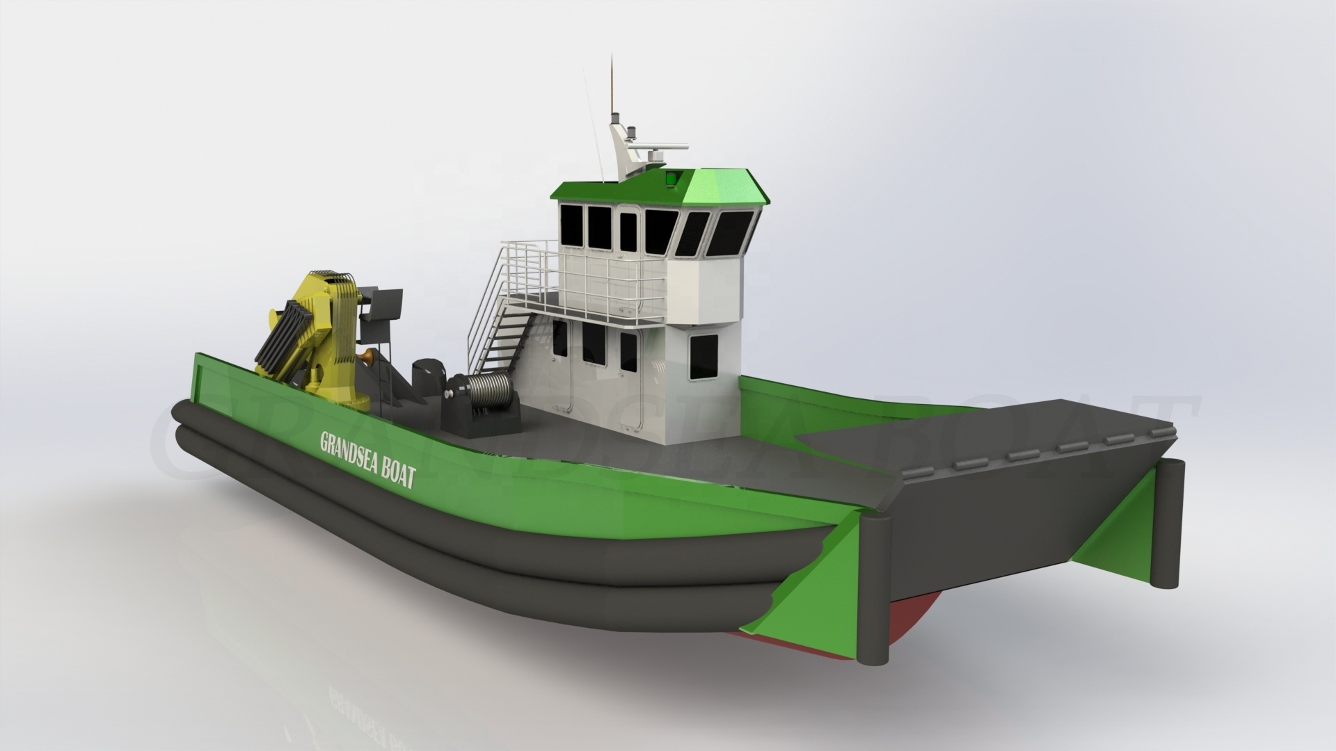 Grandsea 18m Aluminum Small Work Barge Boat for sale | Bestsuppliers.com