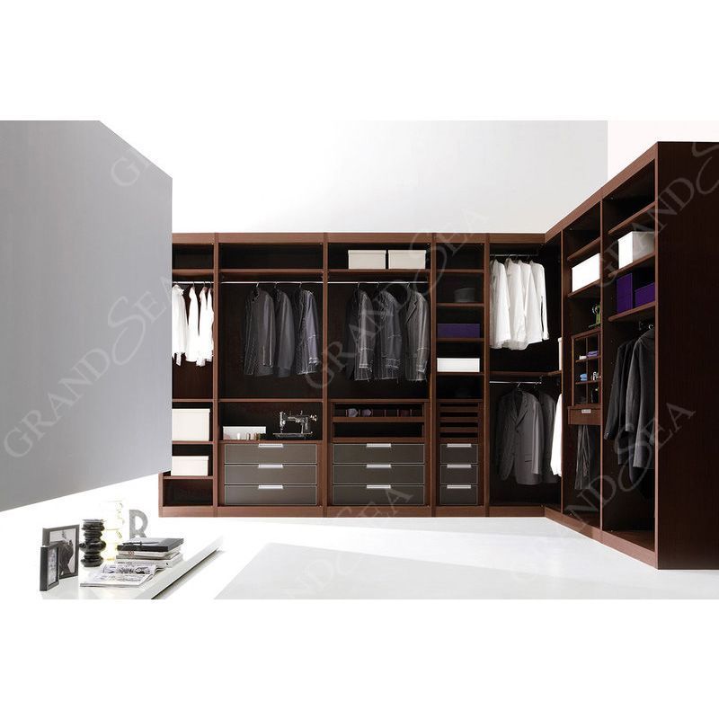 l Shape Modern Bed Room Wardrobe Closet With Dressing Table Cabinet ...