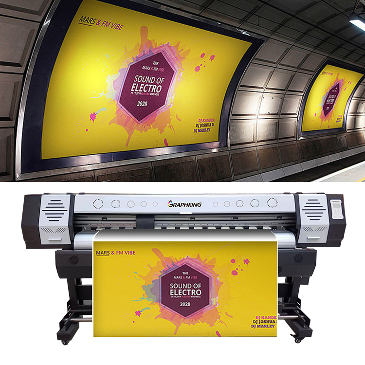 Cheap price digital 1.8m large format printer i3200 xp600 head eco ...