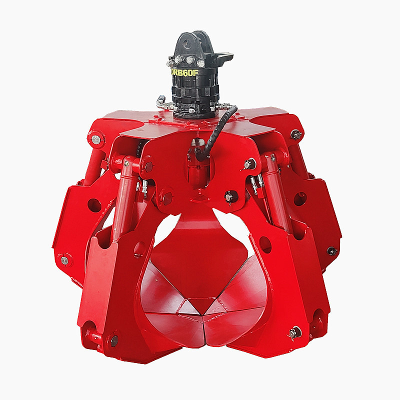 Truck Crane Knuckle Boom Orange Peel Grab 360 Liters for Scrap Loading ...