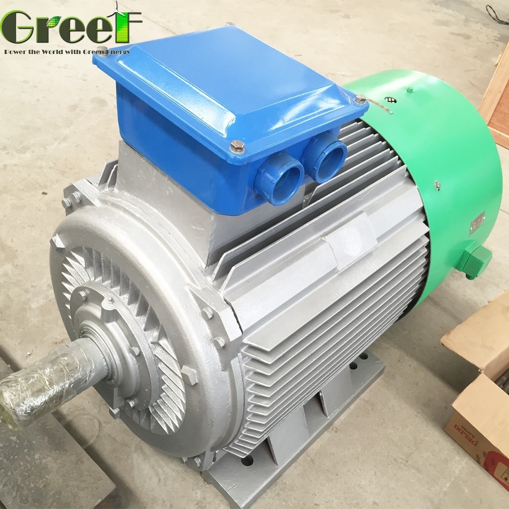 10 KW Low speed permanent magnet generator / 3 phase ac synchronous PMG ...