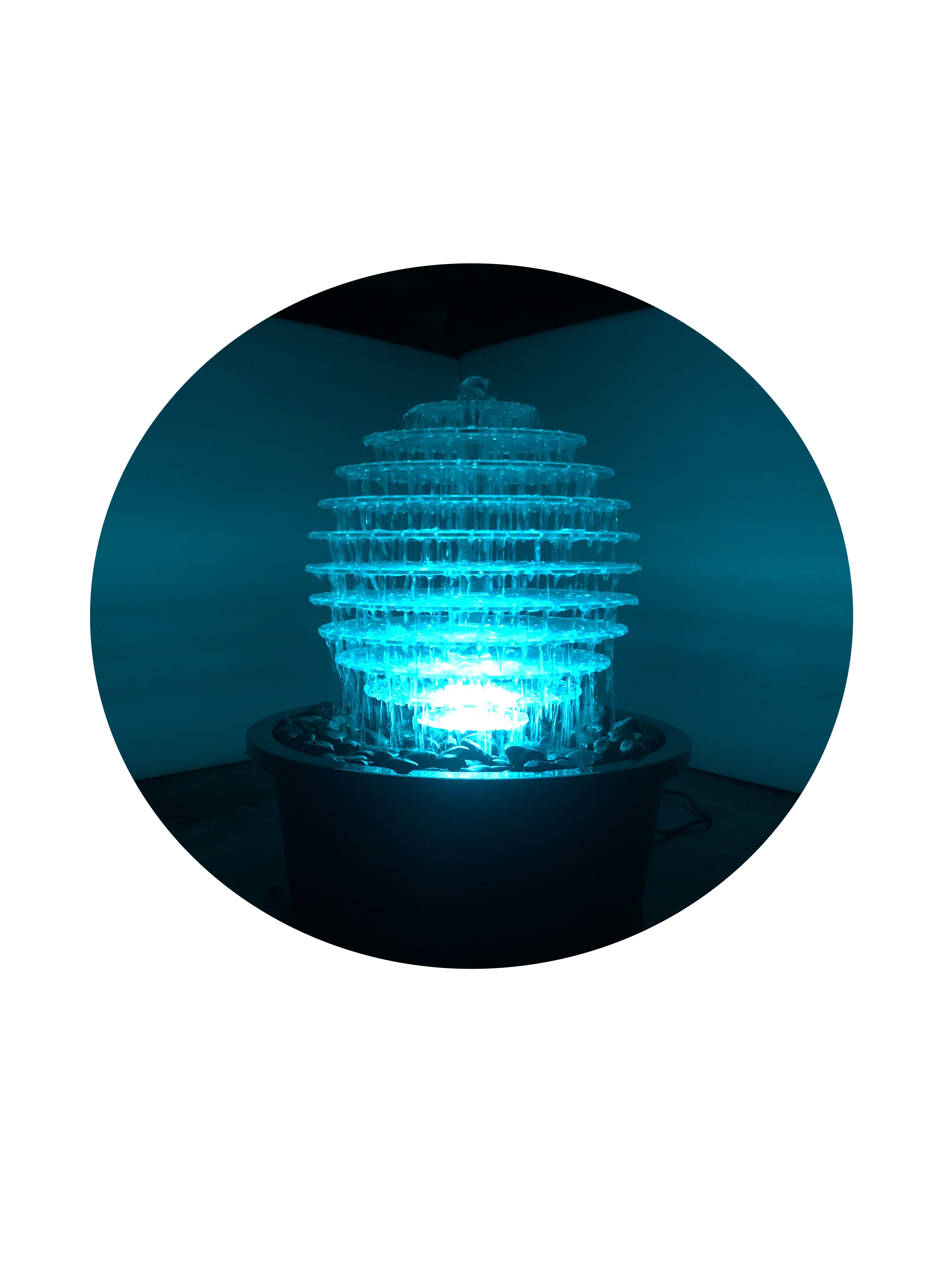 Ball water fountain Acrylic waterfall Sphere shape water fountain with ...