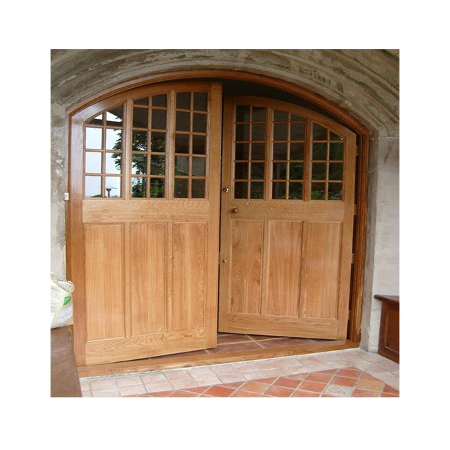 House exterior arched wood main entrance front door design custom ...
