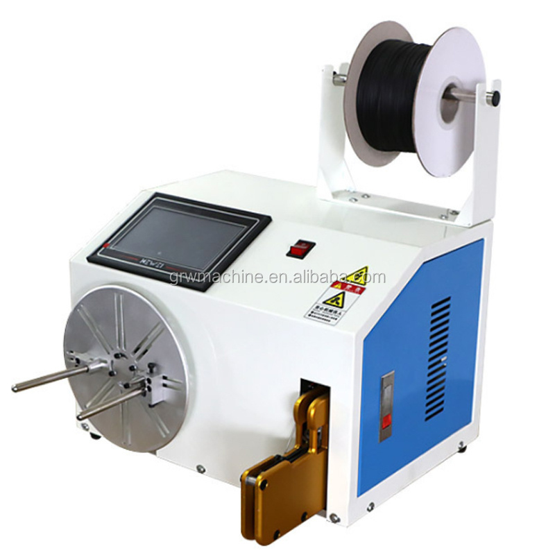 Semi automatic Adapter Cable binding coil cable rolling winding tie ...