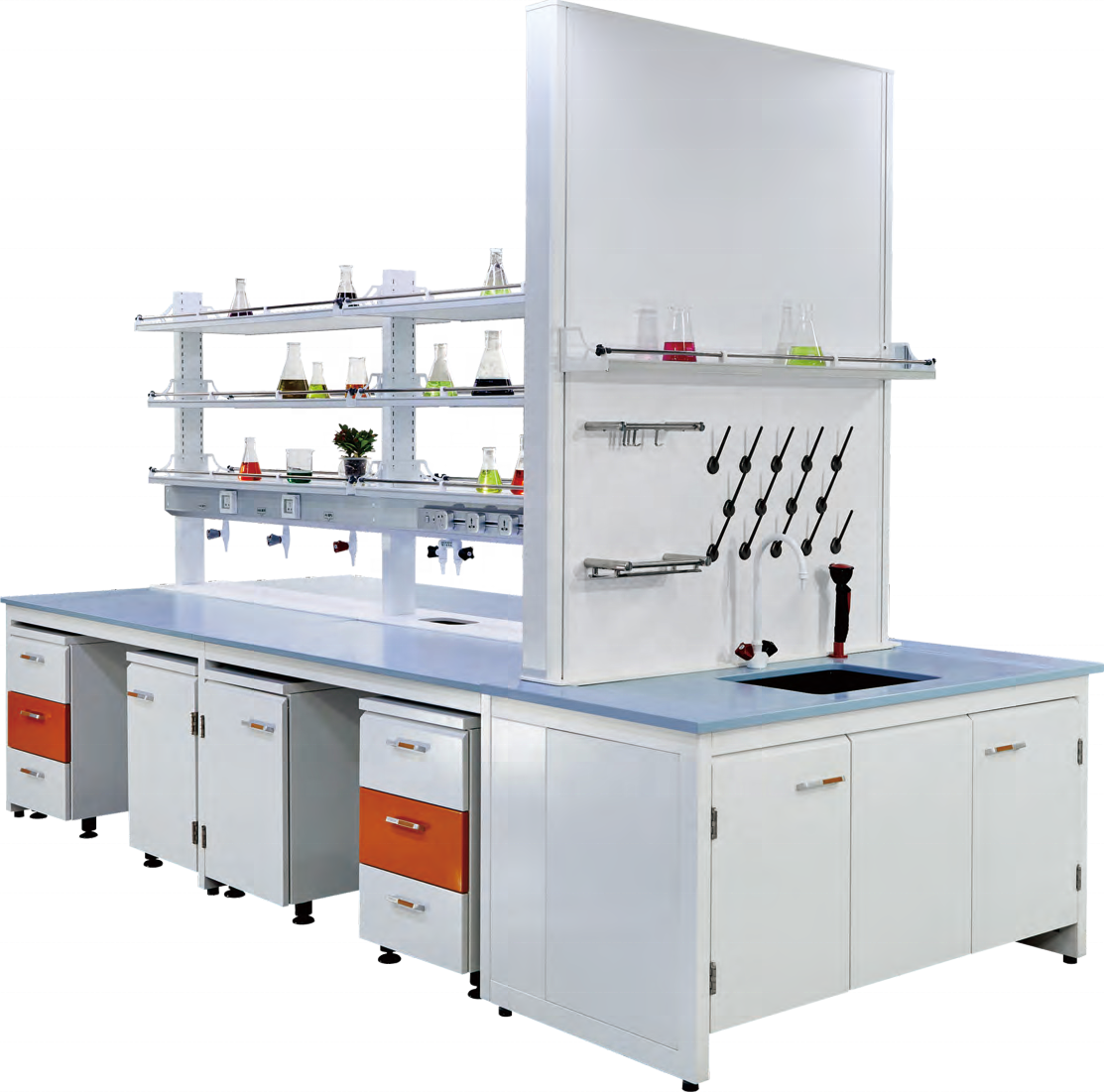 Laboratory Furniture All Steel Bench Laboratory Physical Chemistry Desk ...