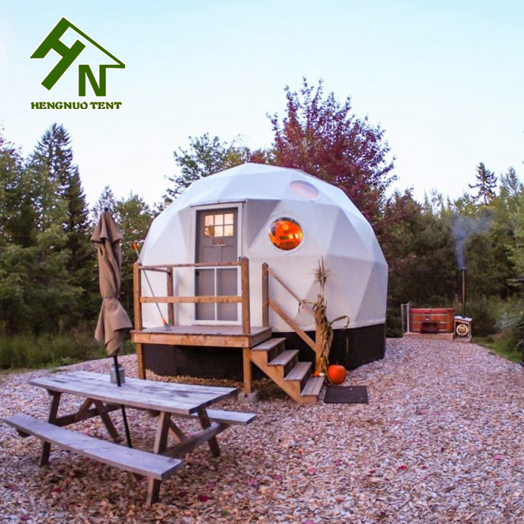 Outdoor Camping Luxury Prefab House Family Glamping Geodesic Dome Tent ...
