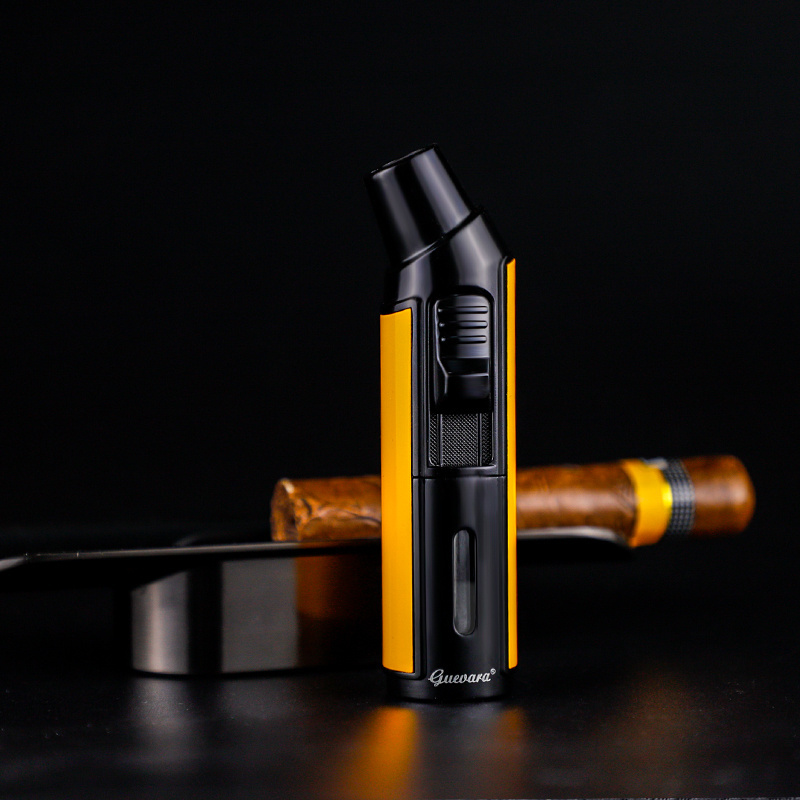 Guevara Single Flame Windproof long lighter Torch Gun Jet Gas Lighter ...