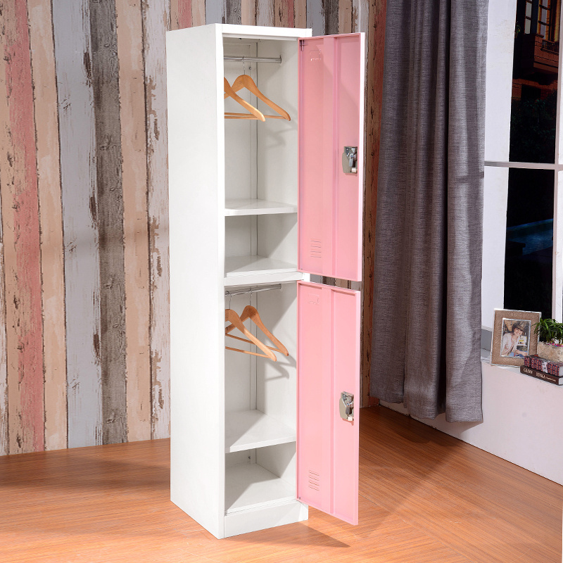 Morden Design 2 Door Iron Almirah Metal Wardrobe With Mirror Metal ...
