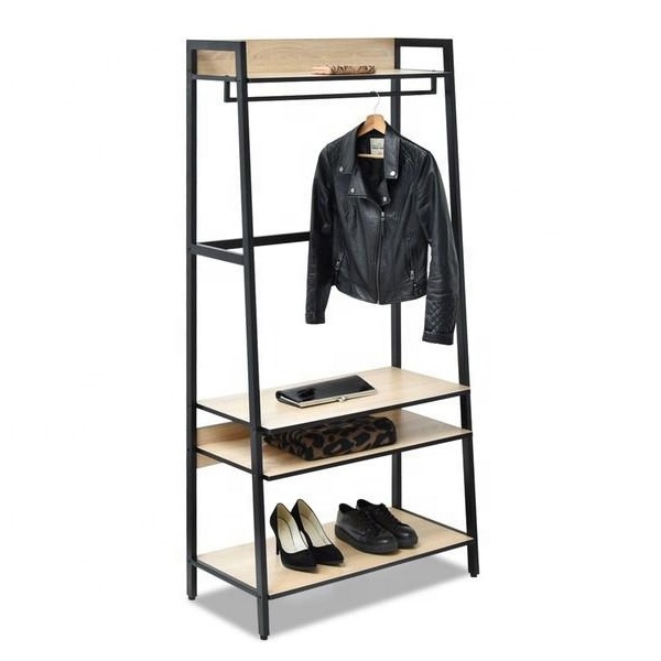 Professional Manufacture industrial clothing rack Wooden Storage ...