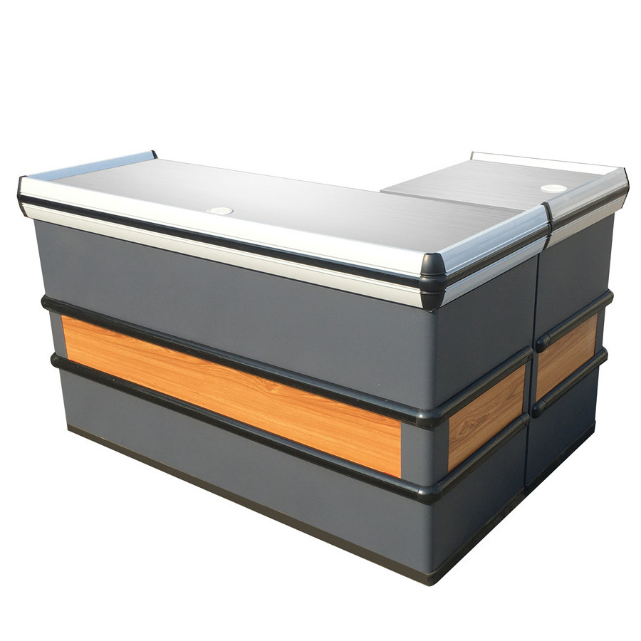 Hot-Sale Supermarket Design Checkout Counter Cashier Desk Shelf For ...