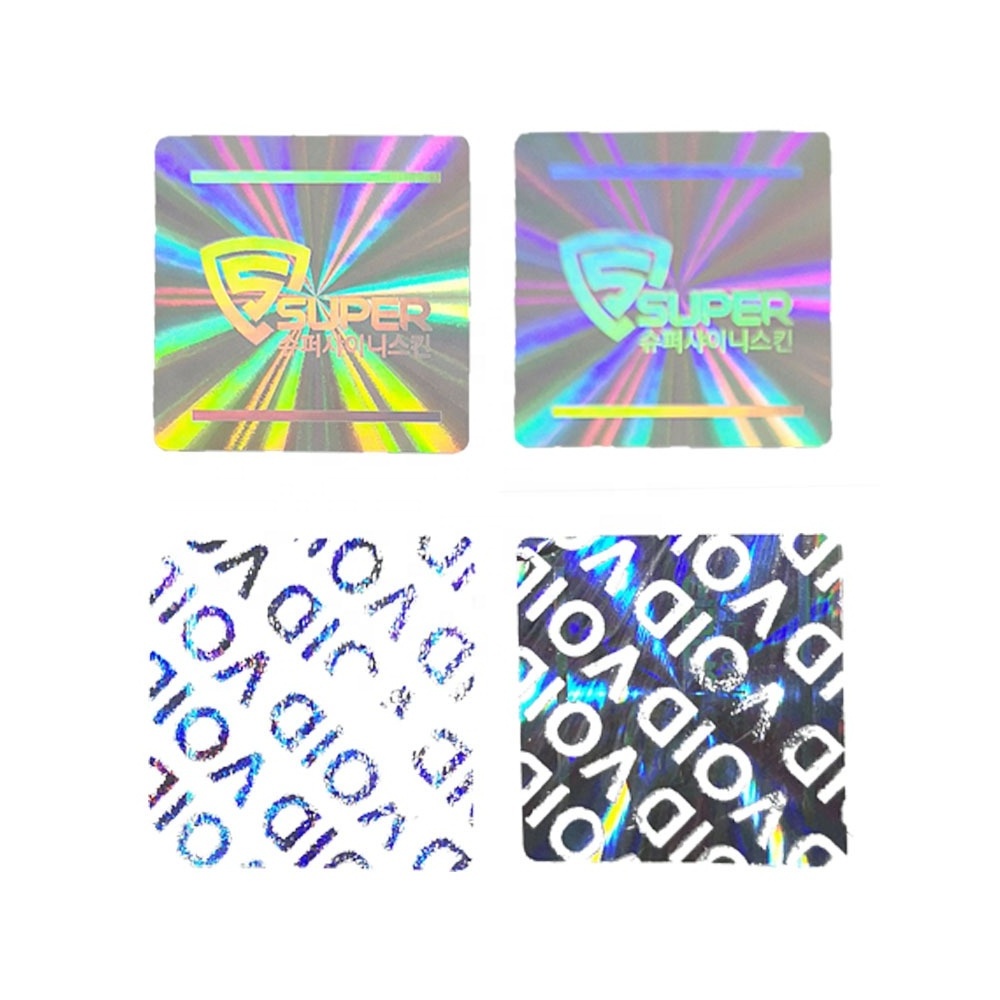 Silver gold color 2D 3D custom QR code hologram label printing hologram ...