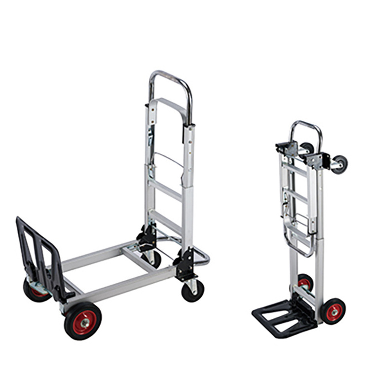 Portable Multifunctional Push Truck Aluminum Folding Hand Cart Trolley ...