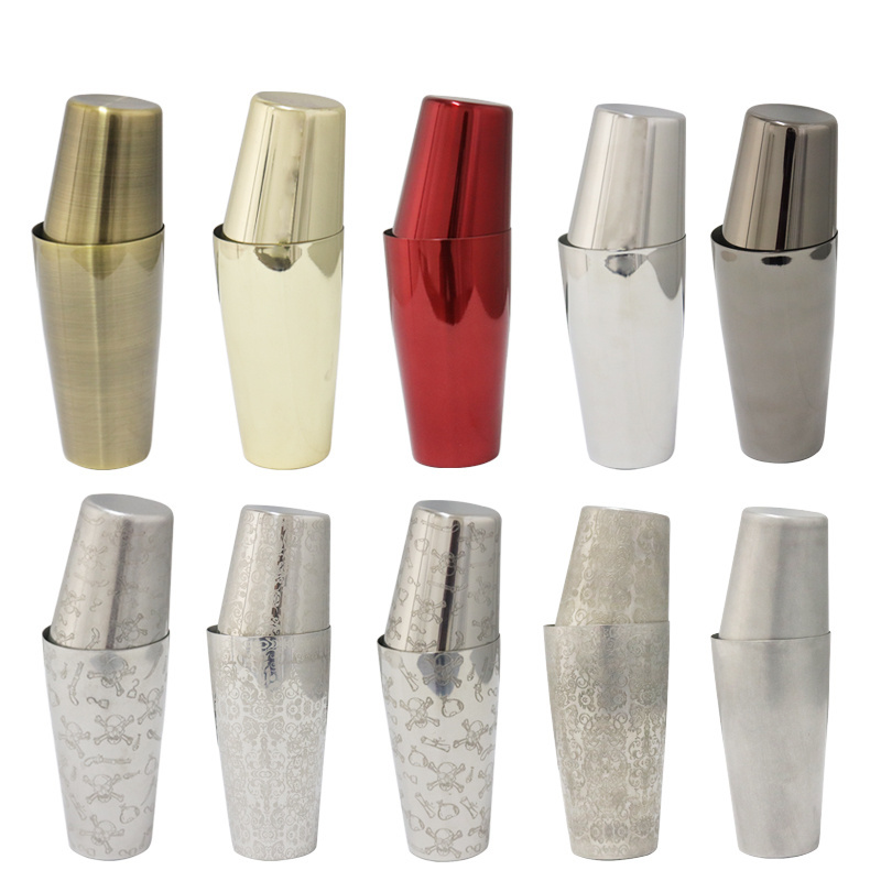 304 stainless steel Boston shaker with bottom, cocktail shaker ...