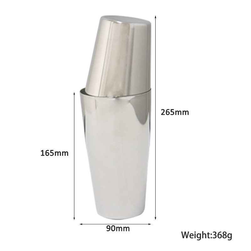 304 stainless steel Boston shaker with bottom, cocktail shaker ...