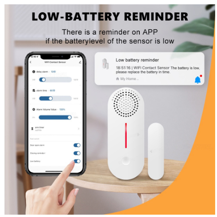 Smart Life App Wireless Door and Window Sensor Magnetic Door Sensor ...