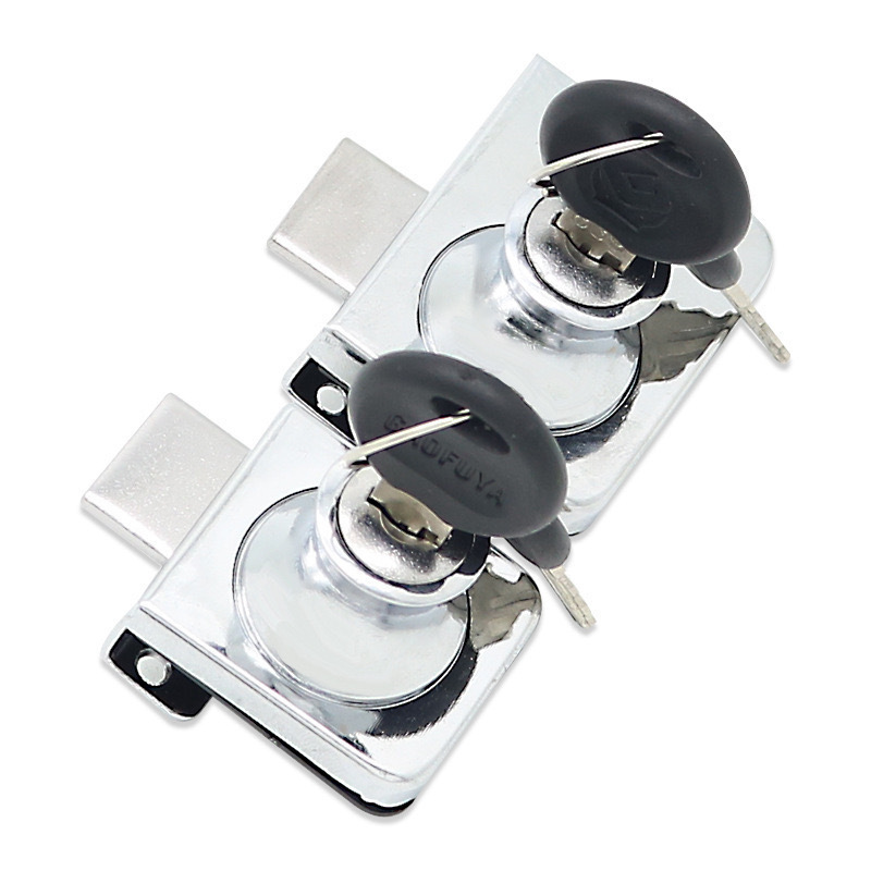 Zinc alloy small single and double door display cabinet glass lock ...
