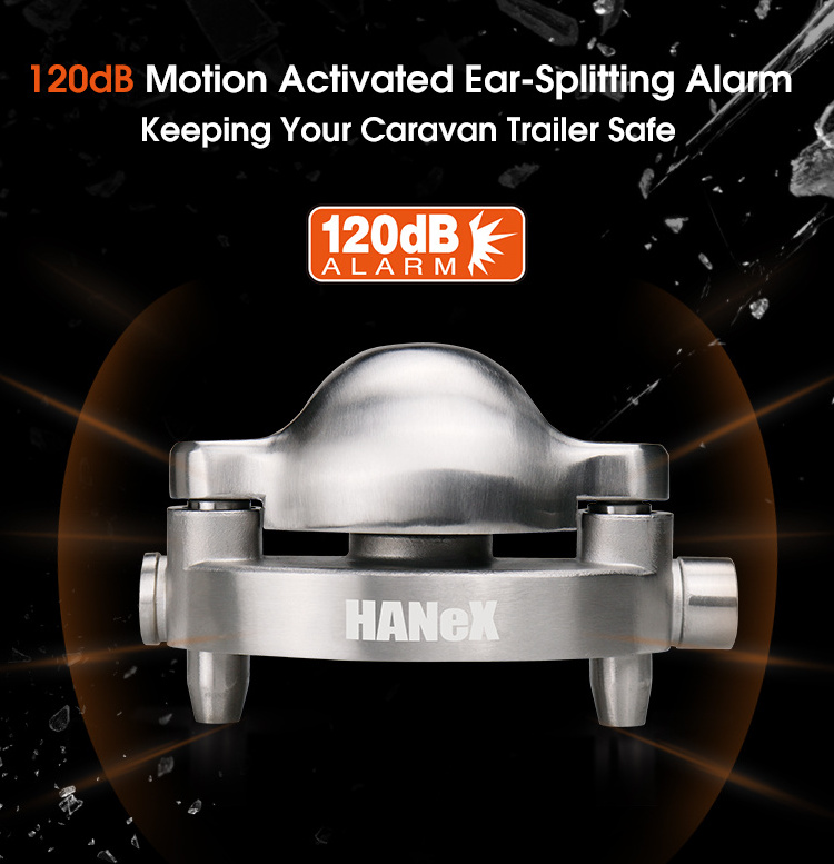 Custom adjustable alarm trailer ball lock 903 stainless steel trailer ...