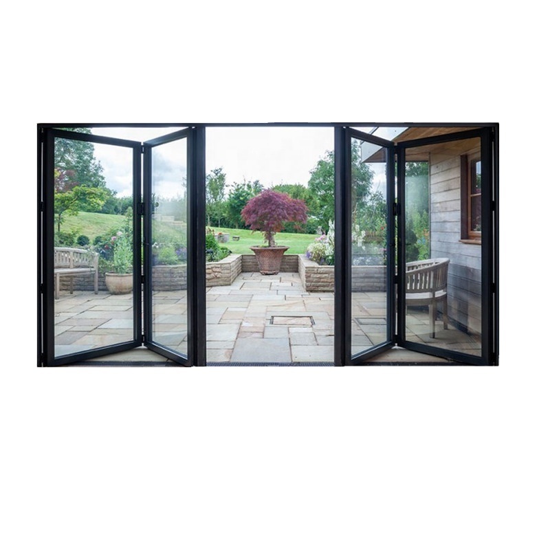 Aluminium tempered glass bifolding windows horizontal folding local ...