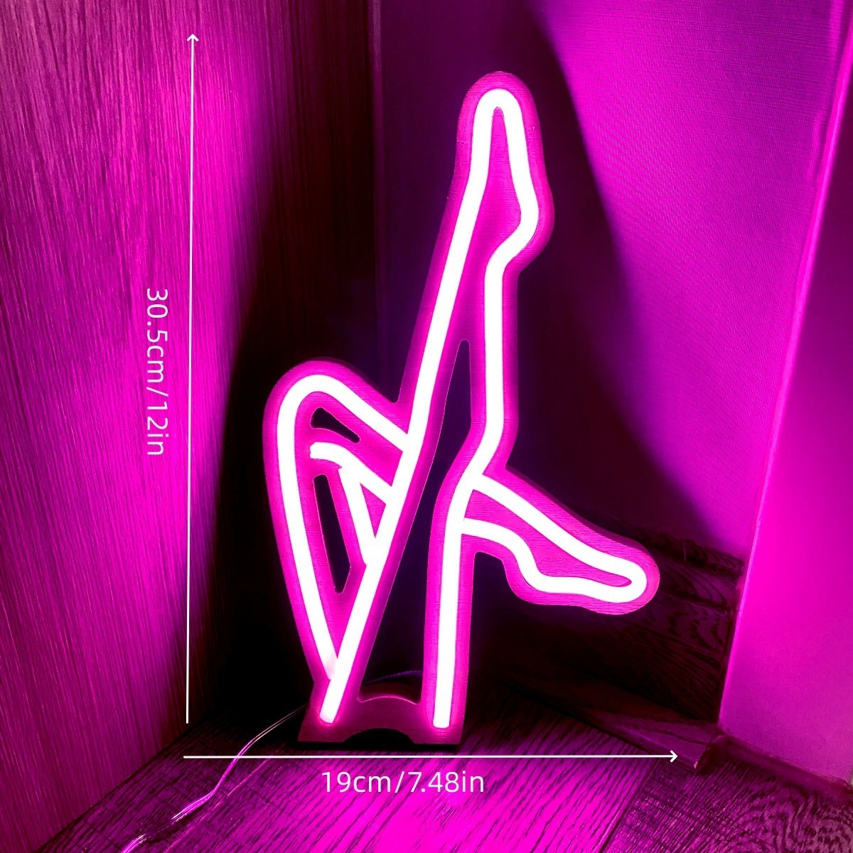Art Ladies beautiful legs Wooden neon home mall bar Event games Esports ...