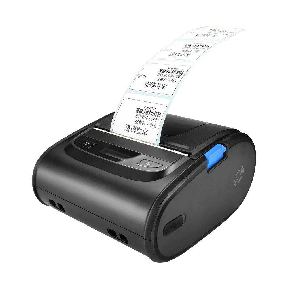 2023 New 3 inch Portable Barcode Thermal Label Printer 120mm/s 80mm QR ...