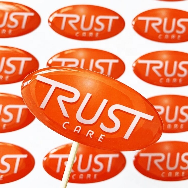 Custom 3D Embossed Gel Labels Soft Plastic Brand Logo Epoxy Resin Domed ...