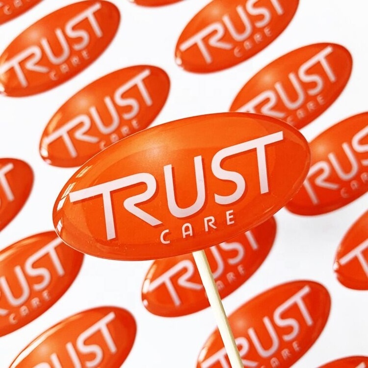 Custom 3D Embossed Gel Labels Soft Plastic Brand Logo Epoxy Resin Domed ...