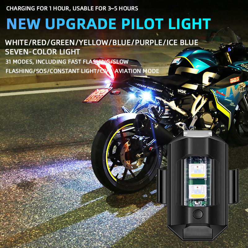 Motorcycle Tail Warning Light Turn Signal Indicator Universal LED Anti ...