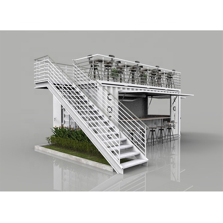 Prefab House Portable Cafe 20ft Contain Shipping Container Bar ...