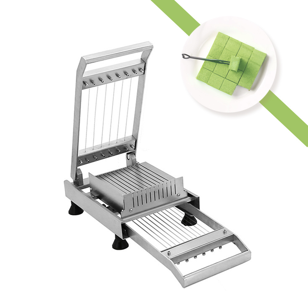 14mm 28mm Double Knife Chocolate Cutting Machine Cheese Butter Cube ...