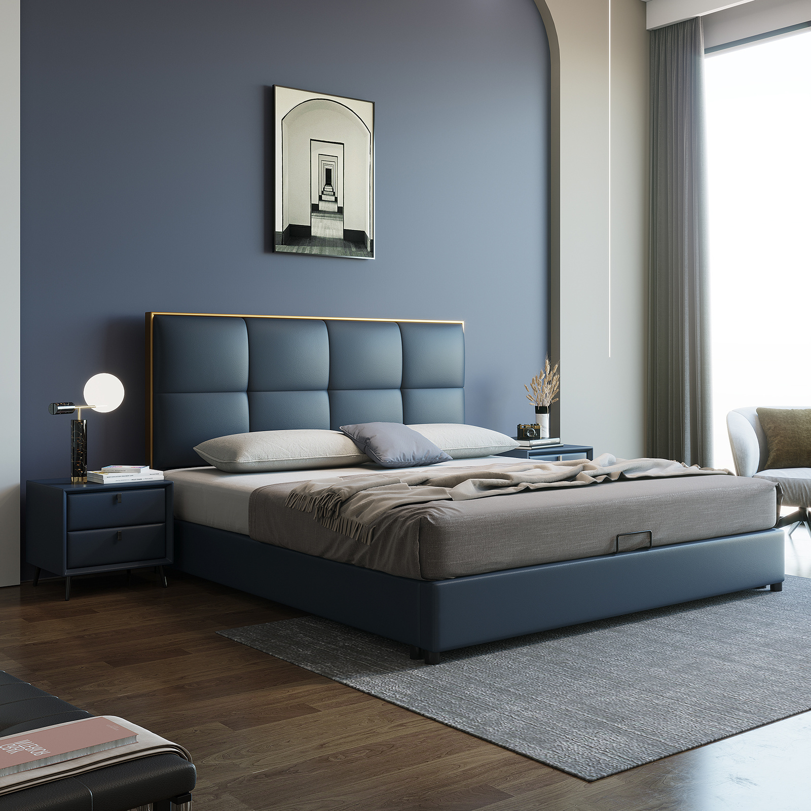 Leisure Design Newly Type Double Bed Design Furniture High Quality Bedroom Furniture Luxury Bed BestSuppliers