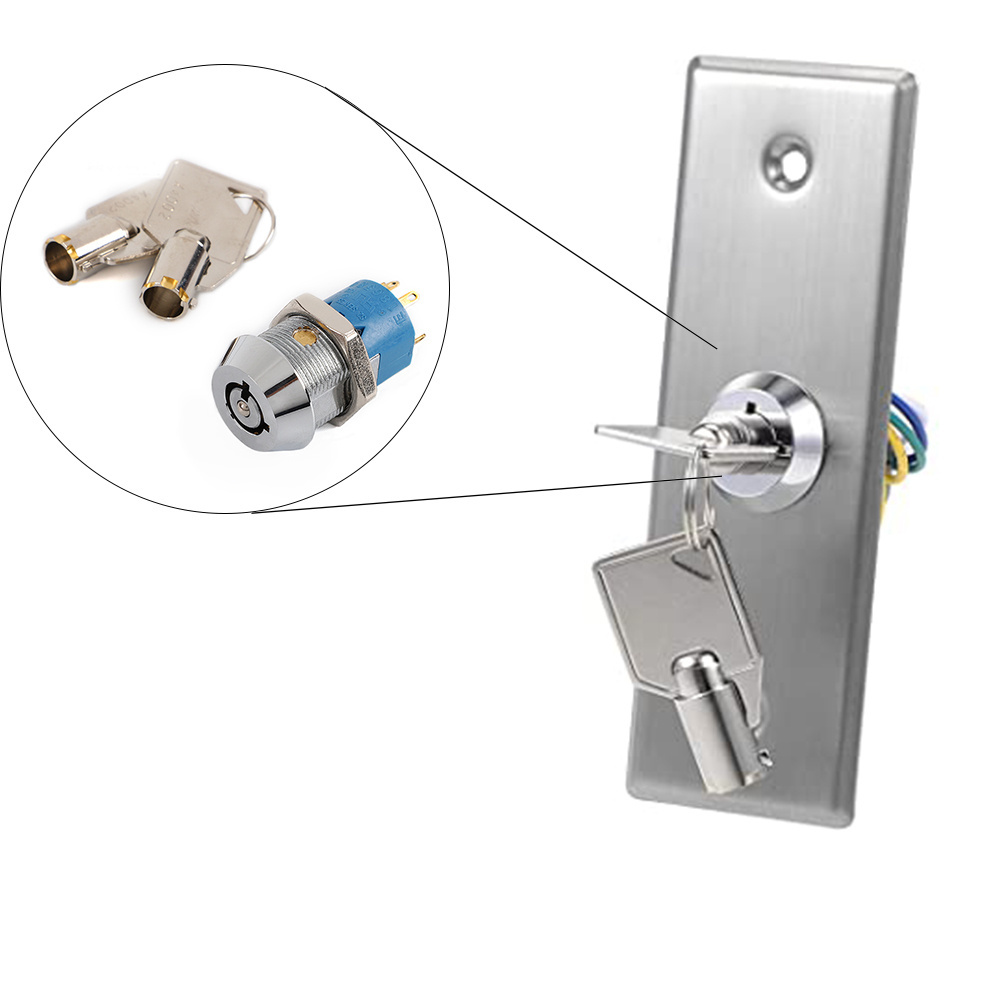 JK218 Key Switch Lock On/Off Exit Switch Emergency Door Release SPST ...